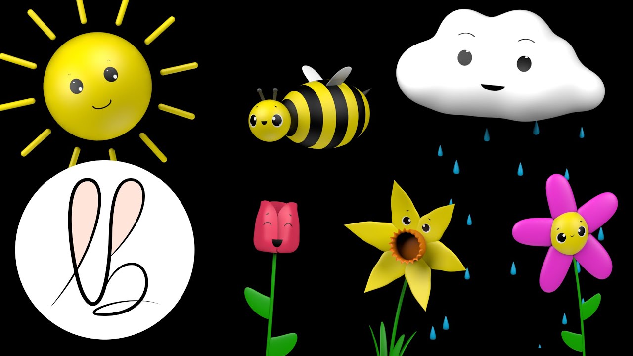 Springtime Dance Party ! Fun music and animation ! High Contrast ...