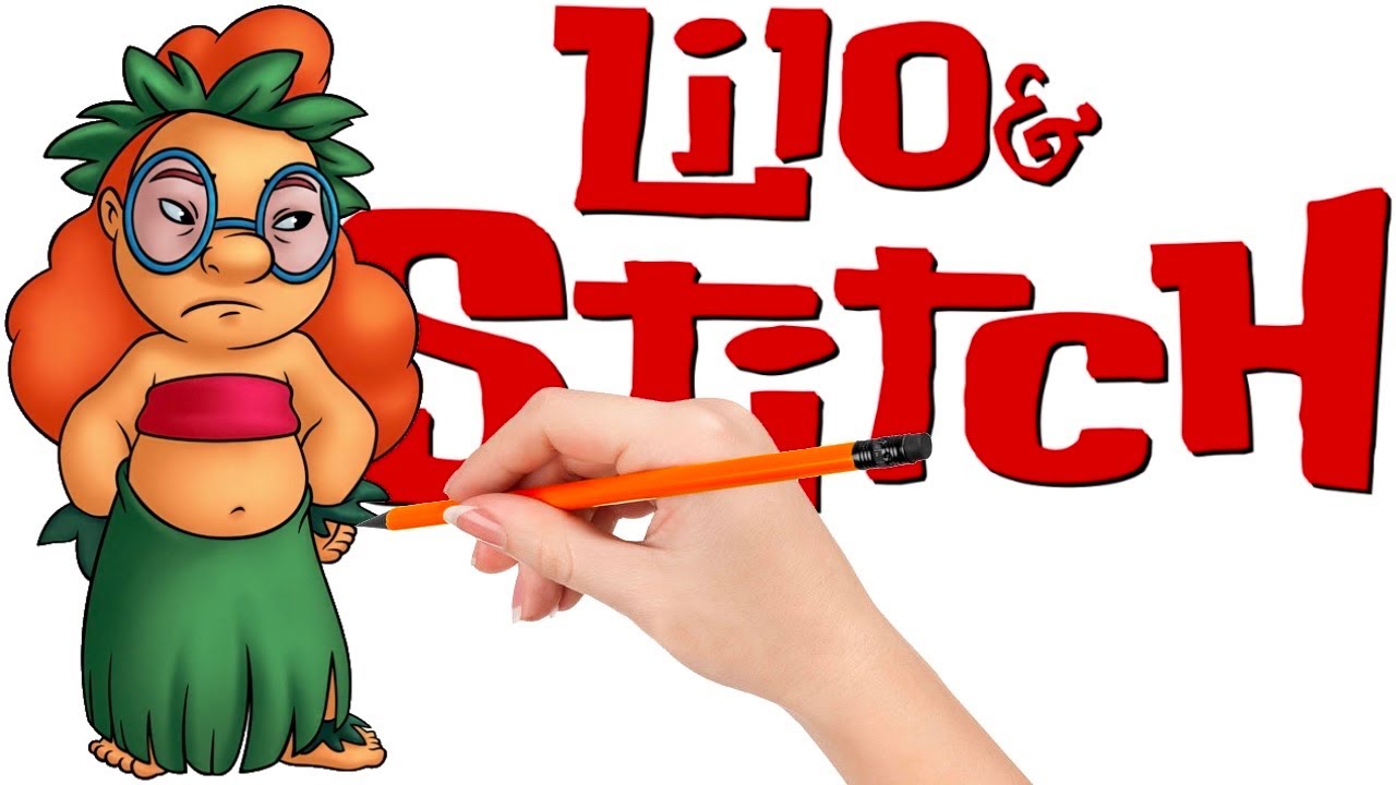 How to draw Mertle Edmonds, Lilo's rival from Lilo & Stitch - YouTube