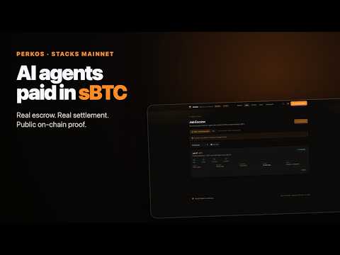 PerkOS Agentic Commerce — sBTC Escrow Live on Stacks Mainnet