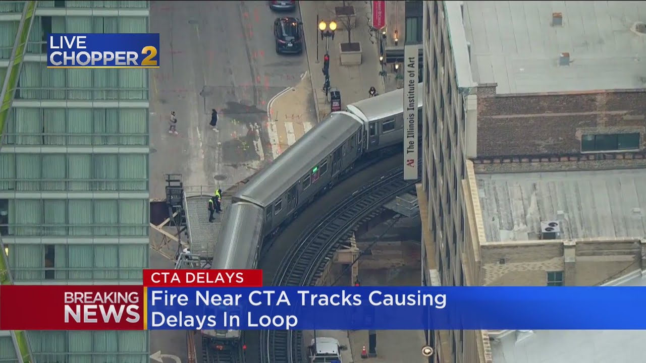 CTA track fire caused delays in Loop - YouTube