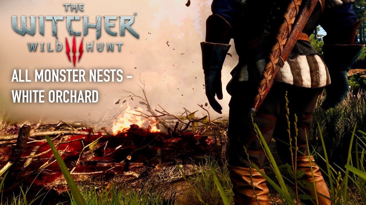 The Witcher 3: Wild Hunt - All Monster Nests - White Orchard - YouTube
