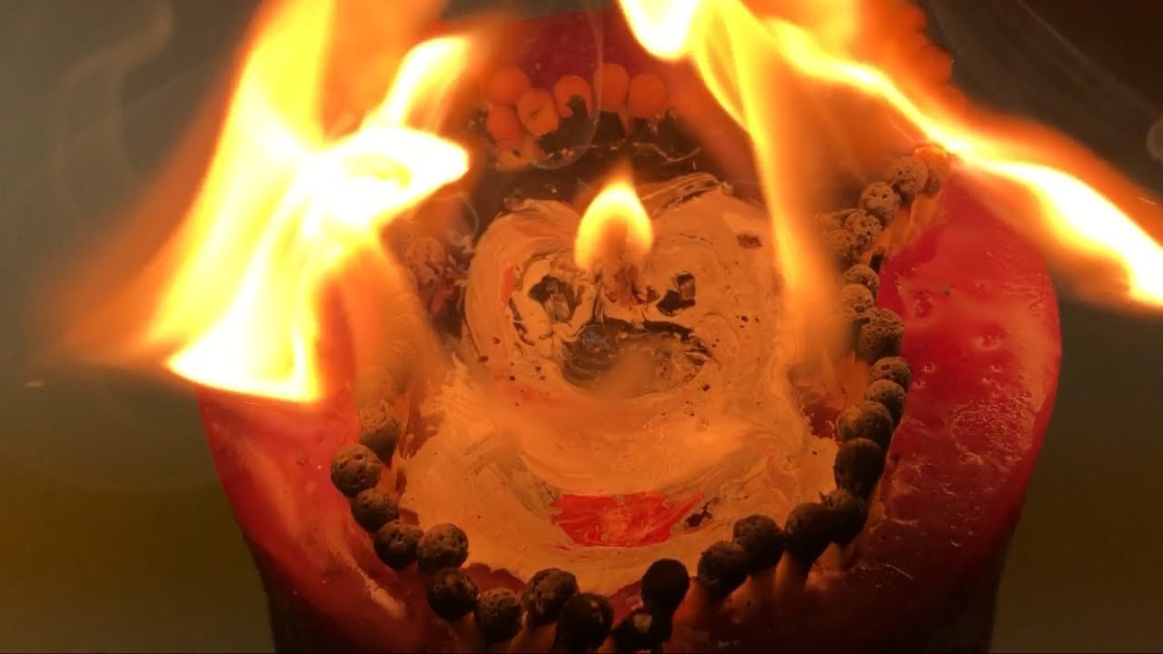Burning mickey mouse with matches in candle - YouTube