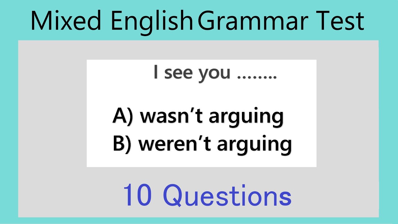 Mixed English Grammar Quiz।Grammar Test - YouTube