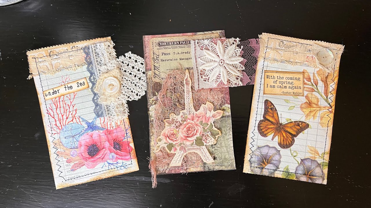 Altered Guest Check Tutorial - Easy Junk Journal Embellishment Tutorial ...