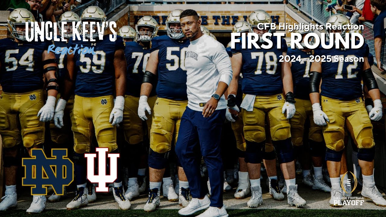Reaction to Notre Dame vs Indiana College Football Playoff First Round | Uncle Keev Reacts - YouTube