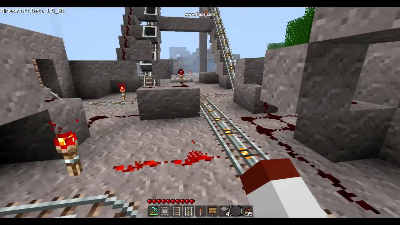 [Minecraft] Redstone Minecart Station - YouTube