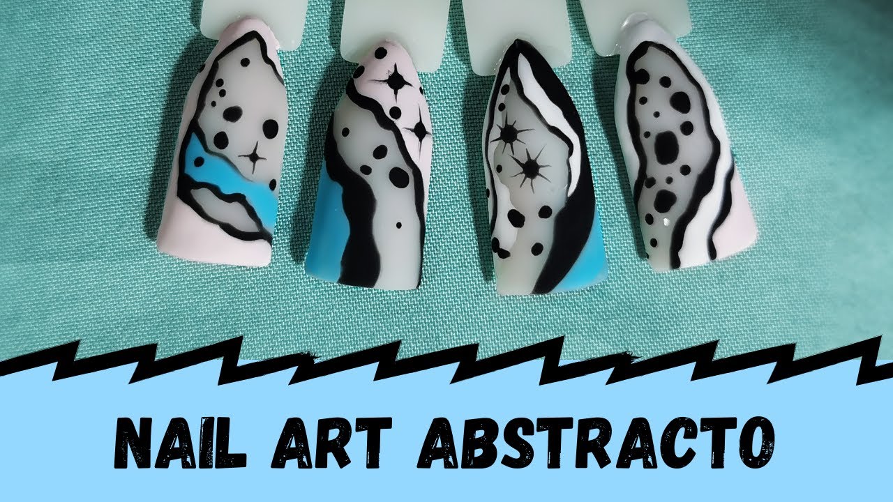 DISEÑO DE UÑAS ABSTRACTO ~ ABSTRACT NAIL DESIGN - YouTube