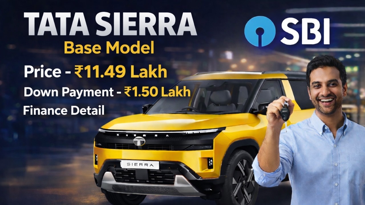 Tata Sierra Base Model | Price, Features, Specs & SBI Loan Finance Full ...