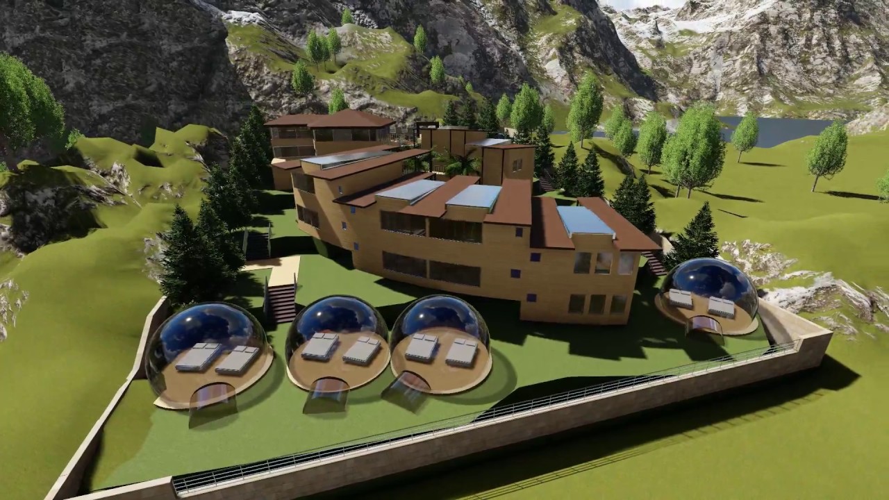 TREKKING LODGE walkthrough edited in lumion - YouTube