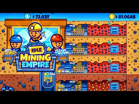 Madencilik işinin sahibi ol!  - Idle Mining Empire GamePlay 🎮📱