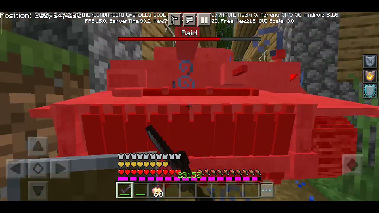 The Raid but new 2 illager and pillager gun and Tank and The Raid - YouTube