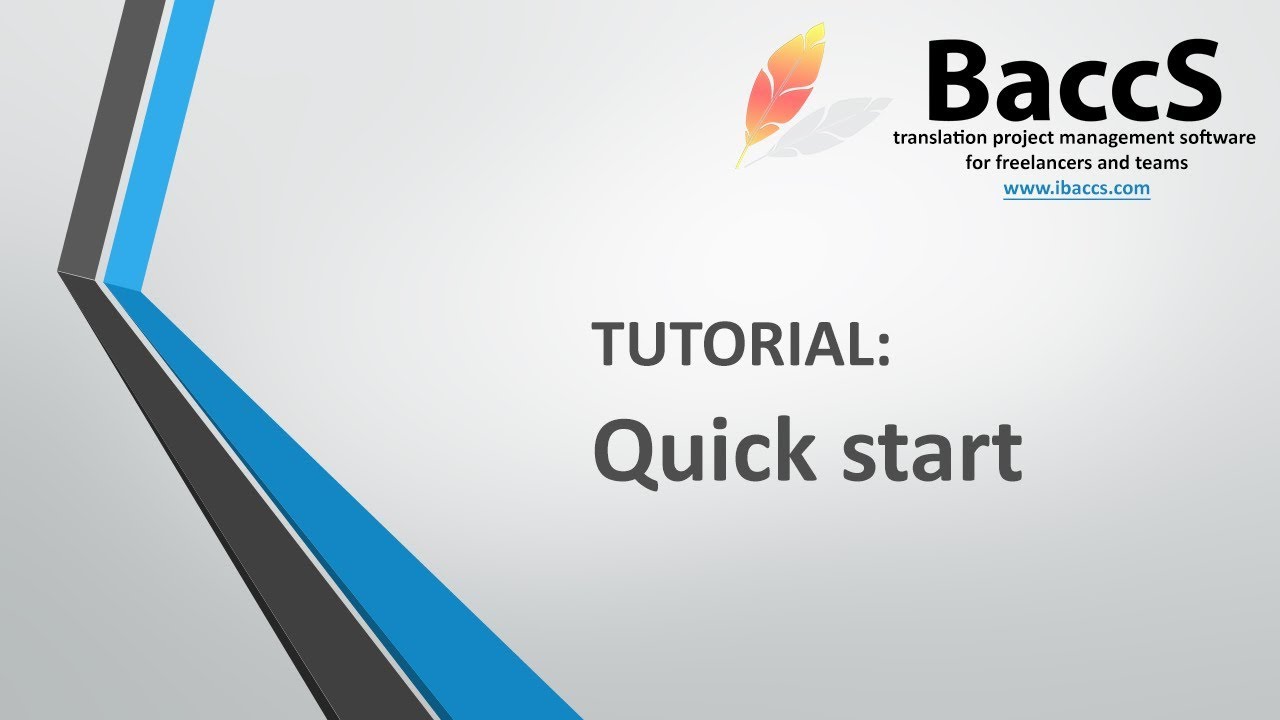 BaccS tutorial - 01 - Quick Start - YouTube