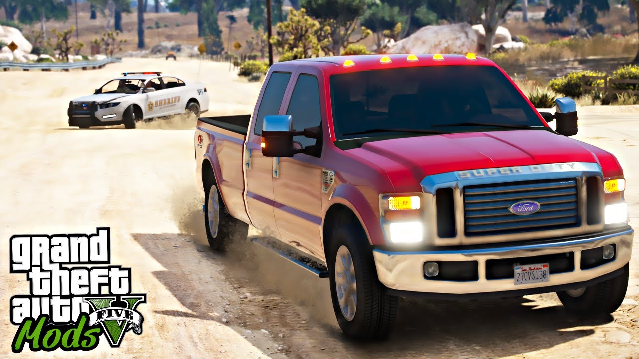 Fuga da Policia Com FORD F250 KING RANCH | DUPER DUTY - GTA 5 MODS ...