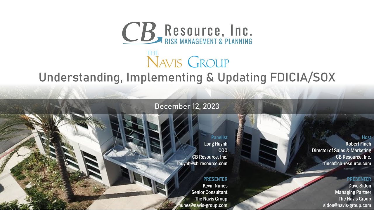 Understanding, Implementing & Updating FDICIA/SOX - YouTube