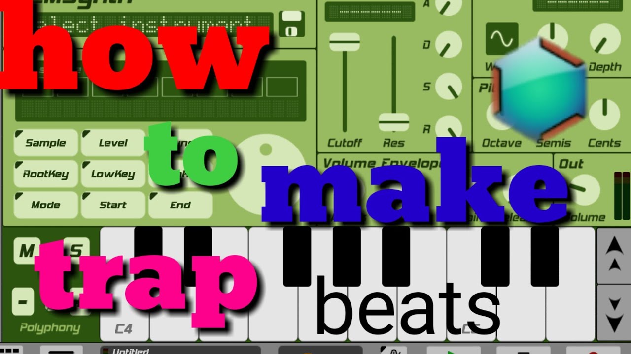 how to make a [trap] beat on caustic 3 [beginner] - YouTube
