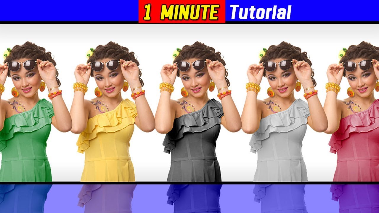 Dress Color Change ( EASY WAY ) Photoshop Tutorial - YouTube