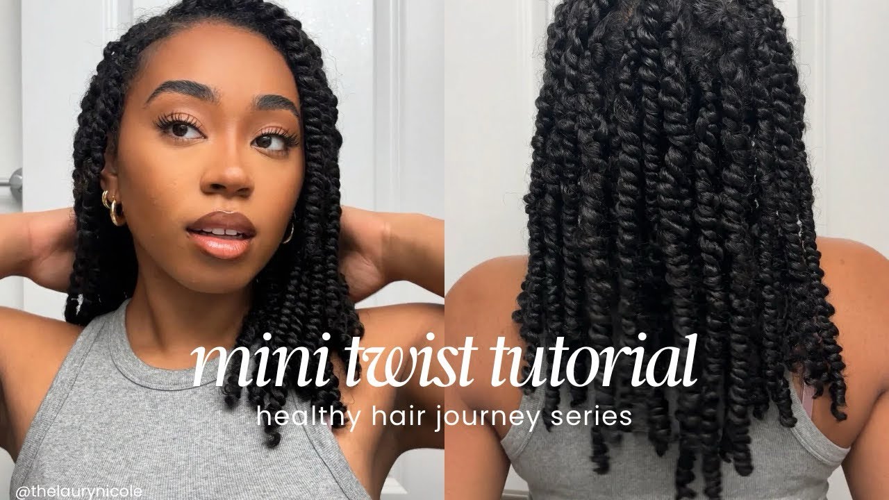 EASY PROTECTIVE HAIRSTYLE FOR HAIR GROWTH | HOW TO DO MINI TWIST ...