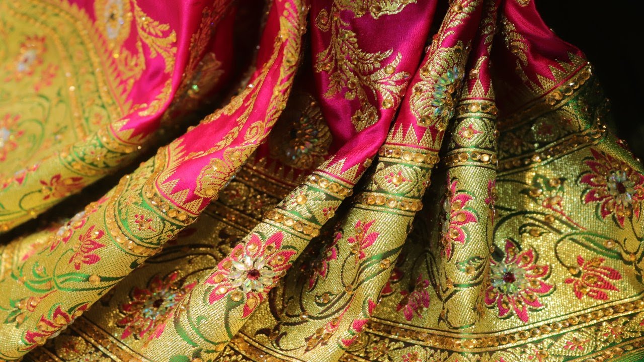 AR-742 "The Lenten Rose" Wedding Wear Saree || Banarasi Silk || Stones ...