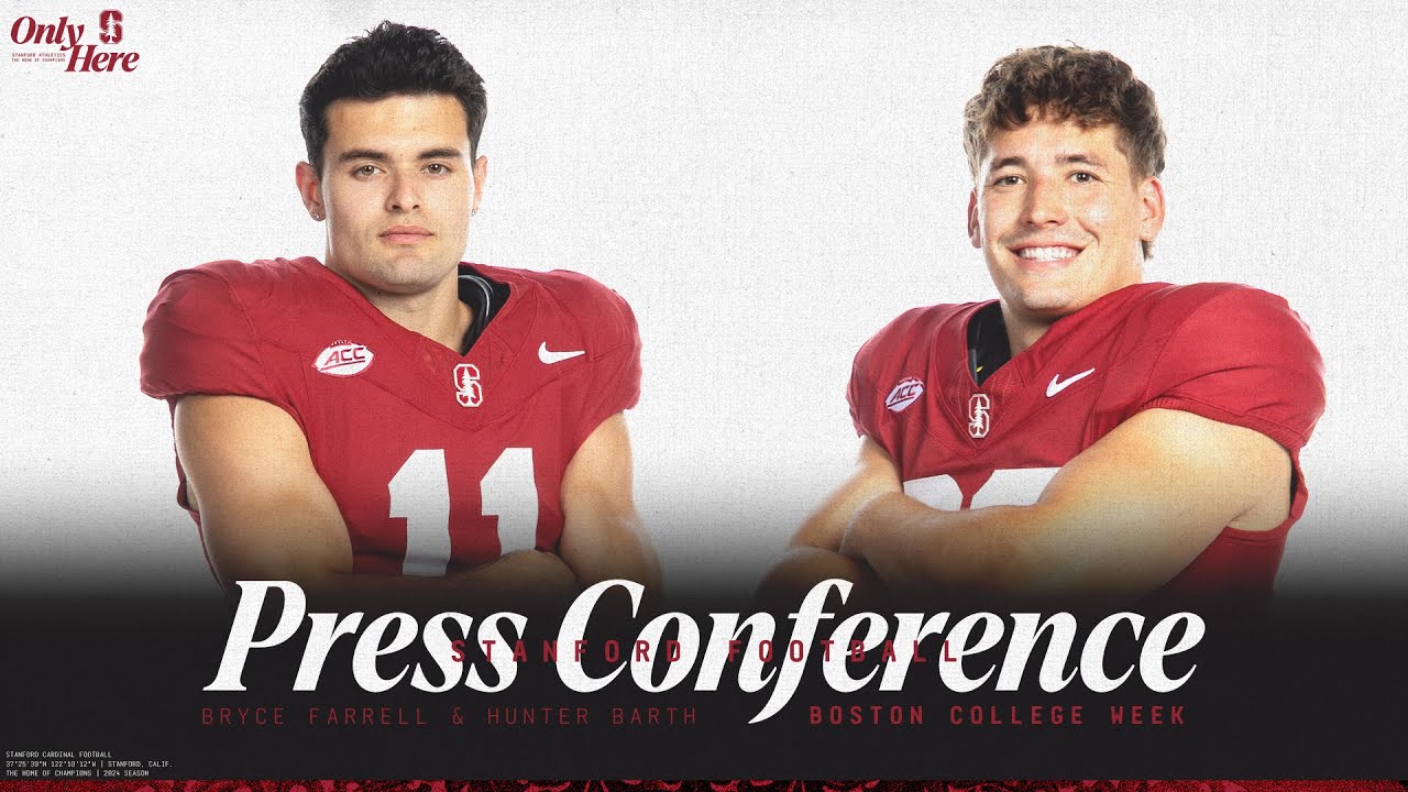 Stanford Football Weekly Press Conference | Boston College Week - Bryce ...