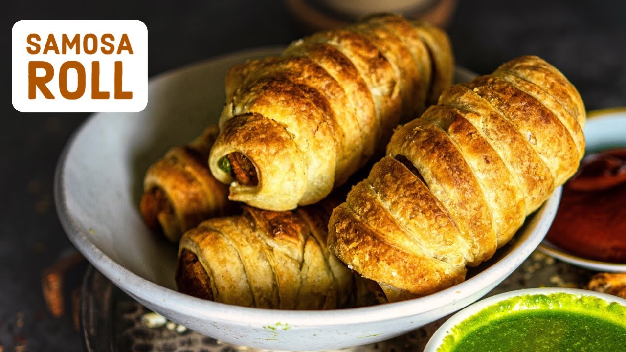 Samosa Roll Recipe - Puff Pastry Samosa Roll - Baked Samosa Recipe ...