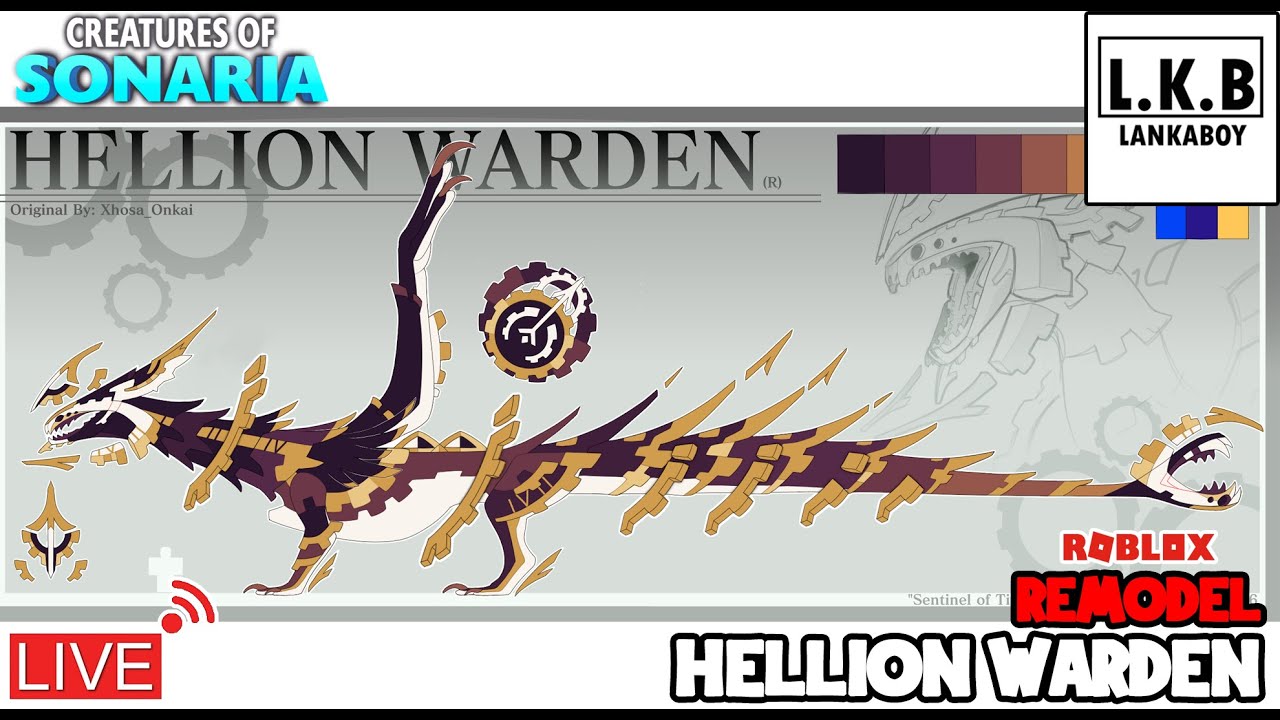 [BGM] 🔴Live Roblox Creatures of Sonaria | เล่นเป็น Hellion Warden รีโมเดล - YouTube