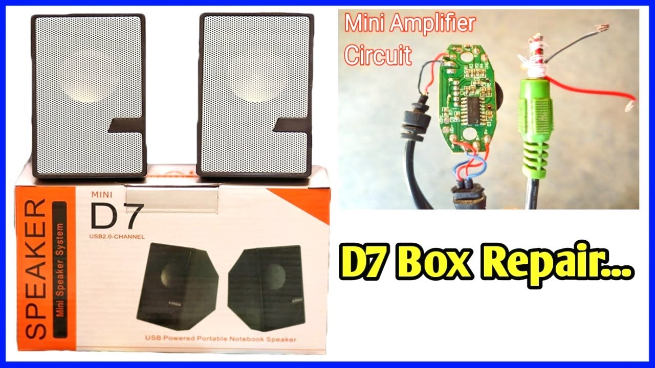 How to repair speaker // D7 Speaker repair // Amplifier circuit repair ...