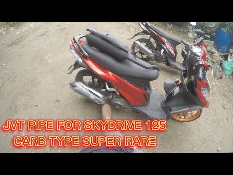 Skydrive 125 carb type the search for rare jvt pipe - YouTube