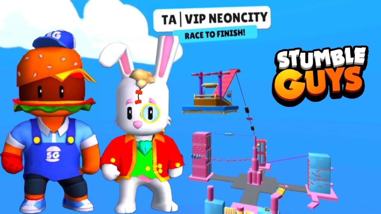 STUMBLE GUYS TA VIP NEON CITY WORKSHOP MAP @StumbleGuys - YouTube