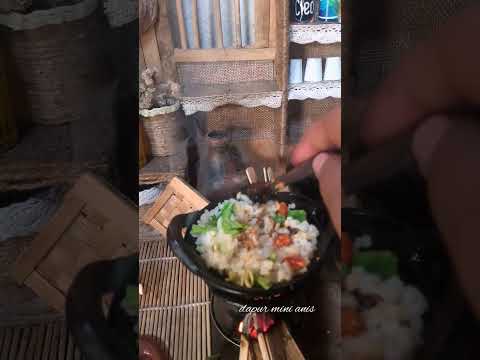 masak nasi goreng mini di dapur mini #dapurmini #minicooking #miniature #nasigorengmino 