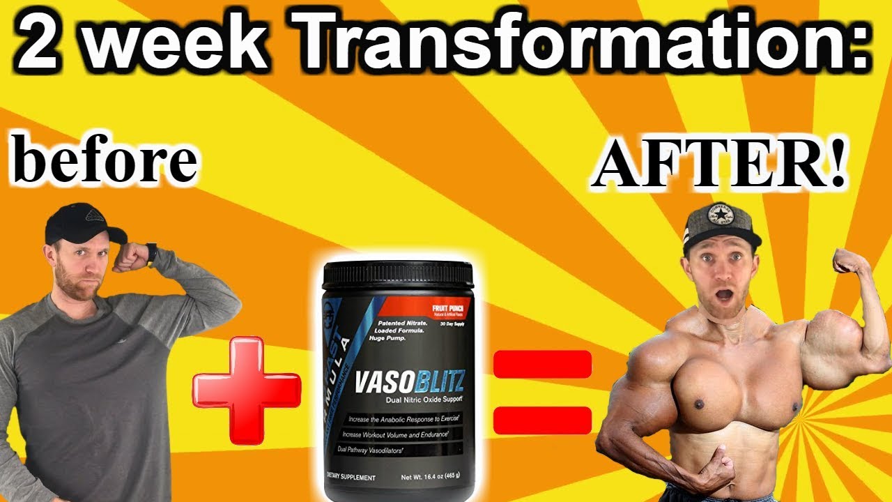 Insane 2 week Body Transformation | VasoBlitz pump pre workout review ...
