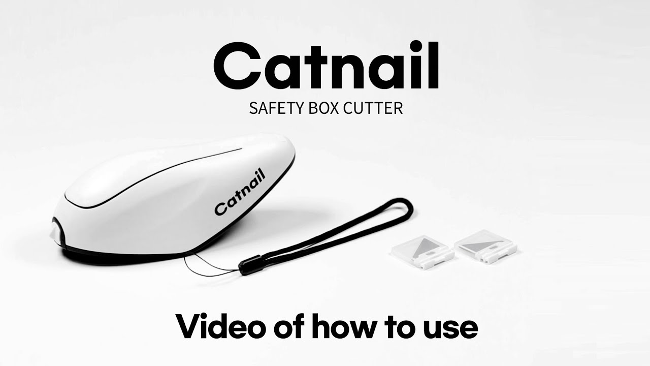 Catnail safety box cutter Video of how to use - YouTube