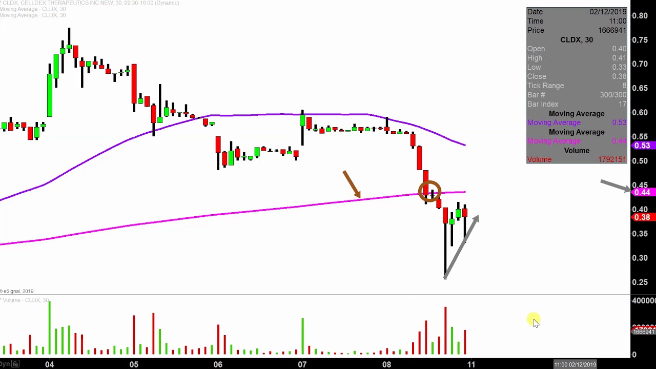 Celldex Therapeutics, Inc. - CLDX Stock Chart Technical Analysis for 02 ...