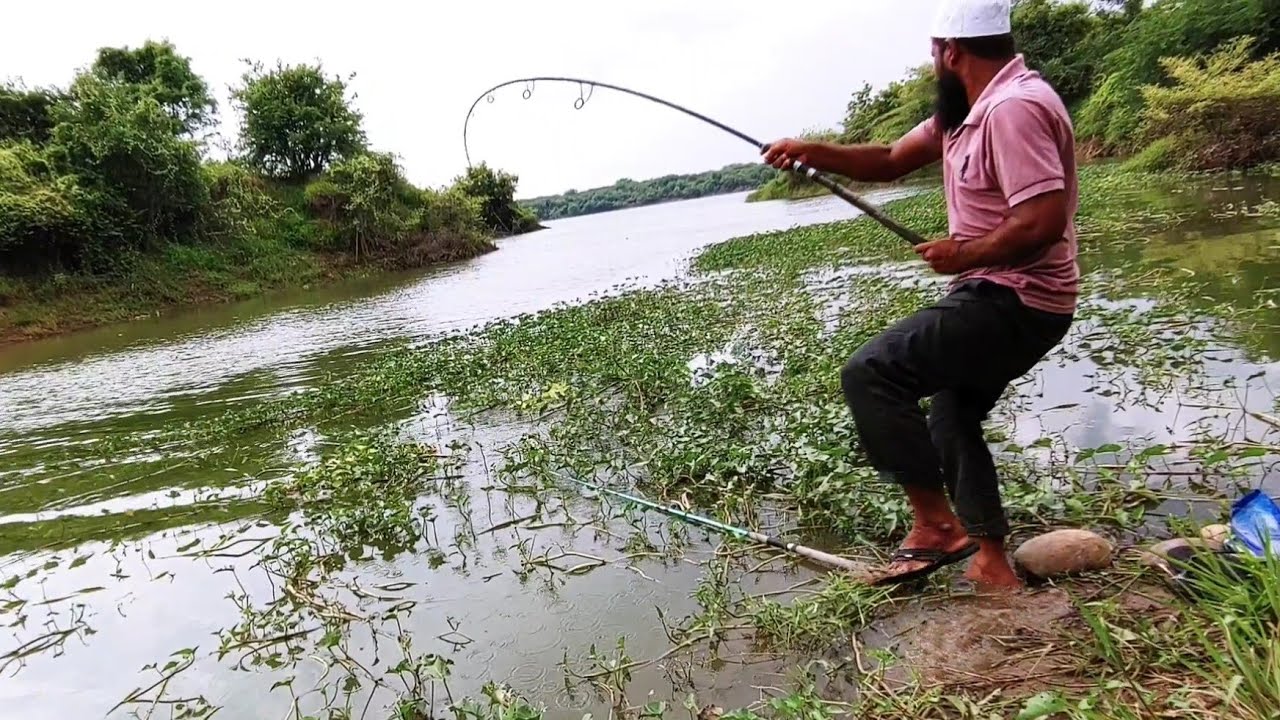 Fishing|Fisher Man Catch With Rohu Fish And Black Rohu Fishes|Silver ...
