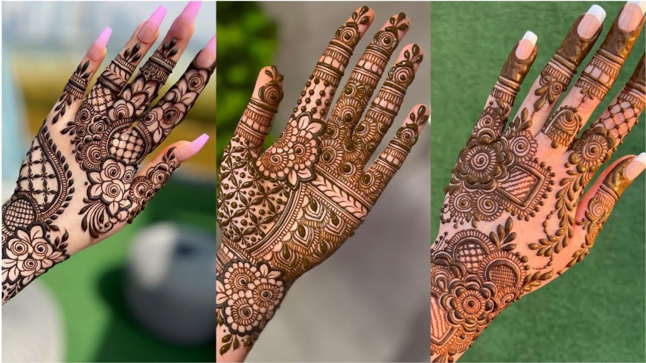Unique Latest Arabic mehndi designs || Stylish Arabic new Henna design ...