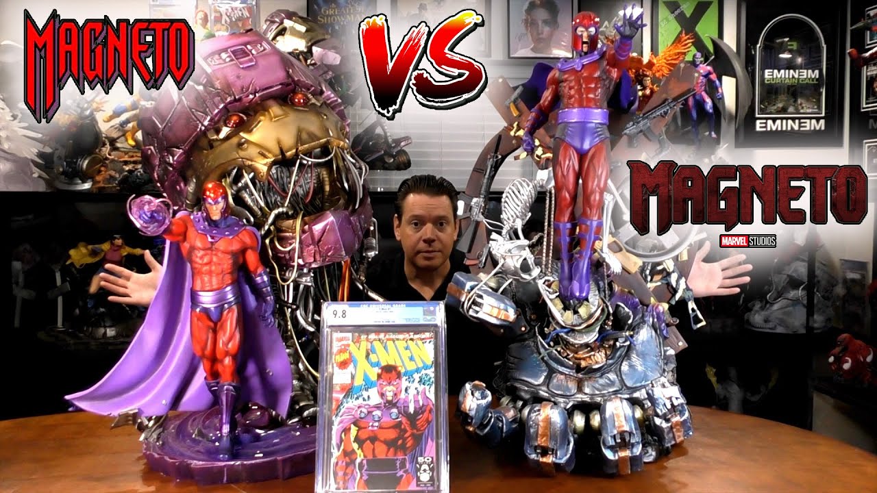Two GIANT Custom MAGNETO Vs SENTINEL STATUES Face OFF! Xtrumble - YouTube