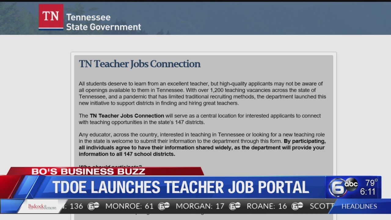 Tennessee DOE launches teacher job portal - YouTube