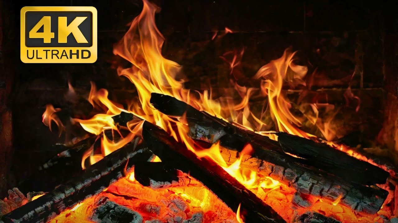 🔥 Ultimate Fire Ambience (24/7). Christmas with Cozy Fire and Peaceful ...