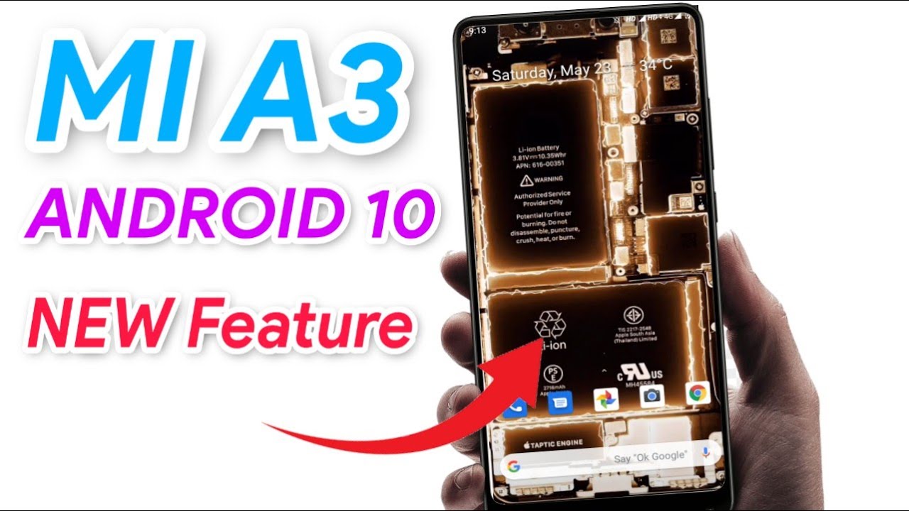 Mi A3 Android 10 New Feature Live Electrical Wallpaper | Mi A3 June ...