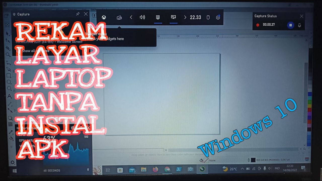 Cara Rekam Layar Laptop/PC Tanpa Instal Aplikasi | Rekam Layar Windows ...