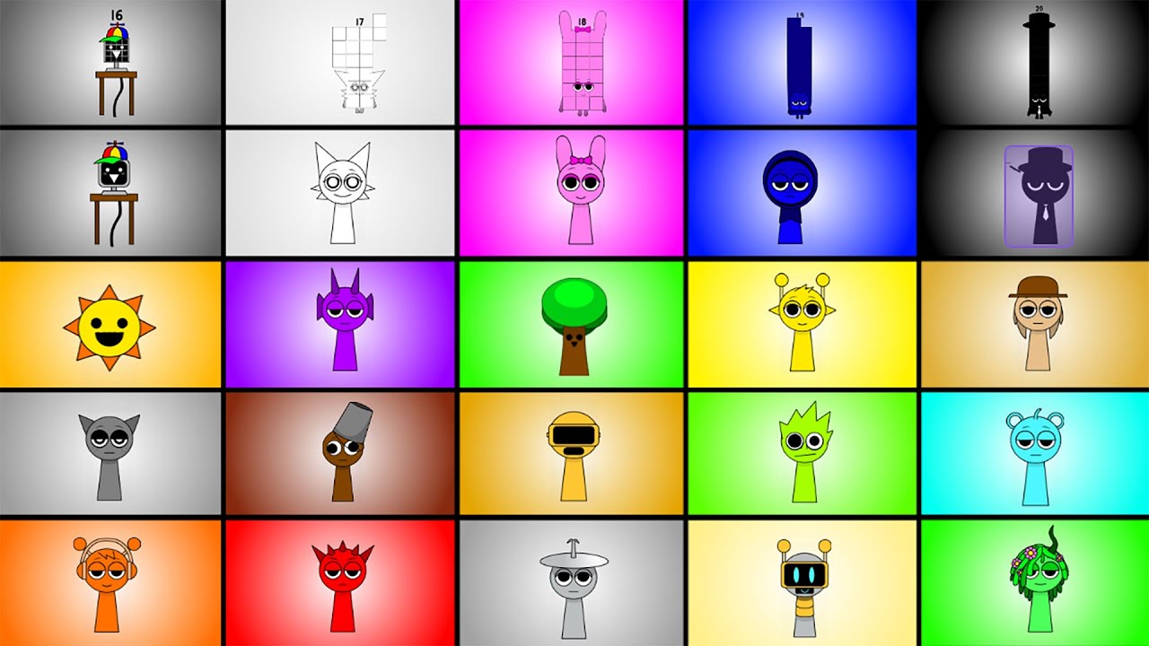 Sprunkiblocks Band || Oren - Black / 1 - 20 +Bonus But ALL Characters ...