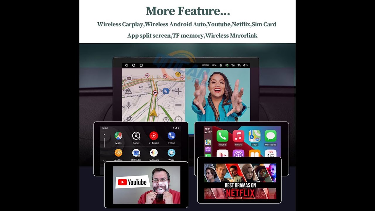 Carplay Ai Box UX999 PRO Wireless Android Box Youtube Gps Car ...