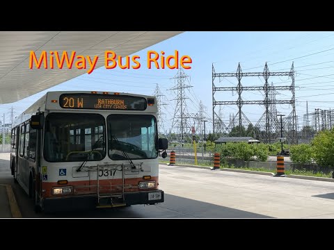 MiWay 20 W Rathburn Ride: Kipling Bus Terminal - Square One - YouTube