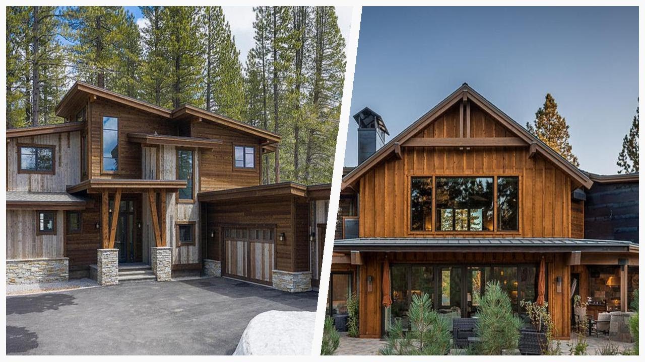 75 Rustic Wood Exterior Home Design Ideas You'll Love 😊 - YouTube