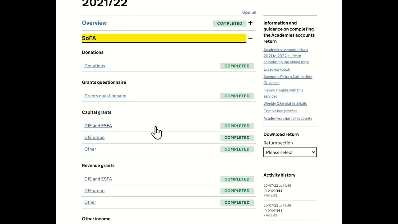 Accounts Return online form 21-22 New Features - YouTube