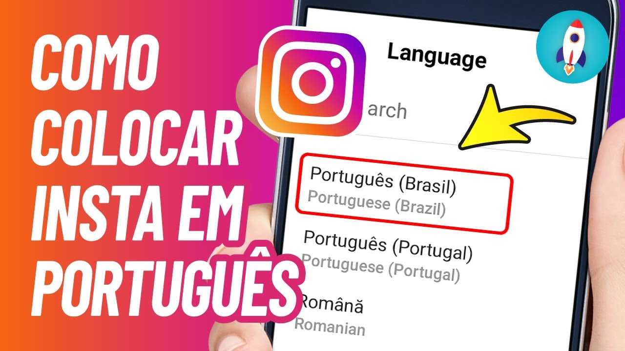 Como COLOCAR O INSTAGRAM EM PORTUGUÊS - Mudar Idioma do Instagram - YouTube