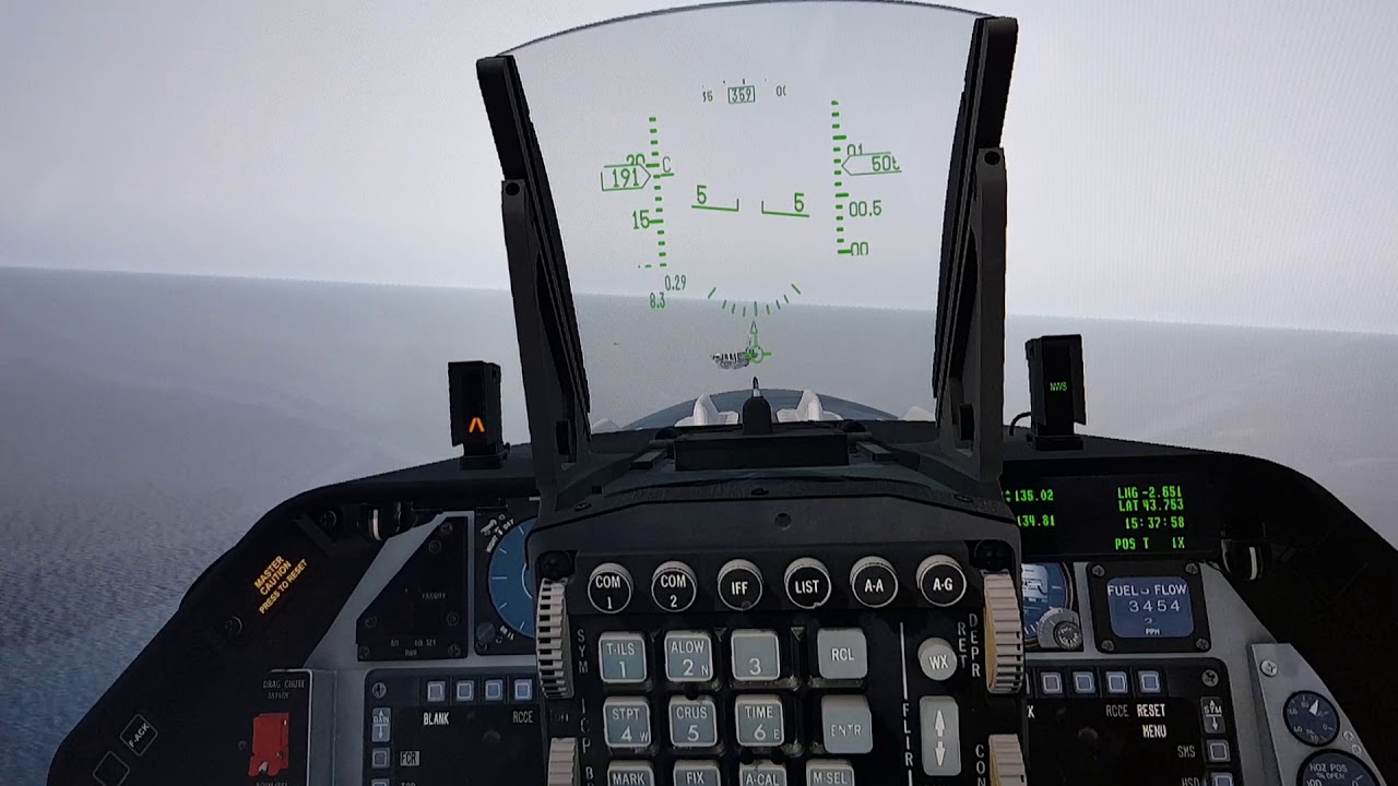 F16 carrier landing.cockpit view - YouTube