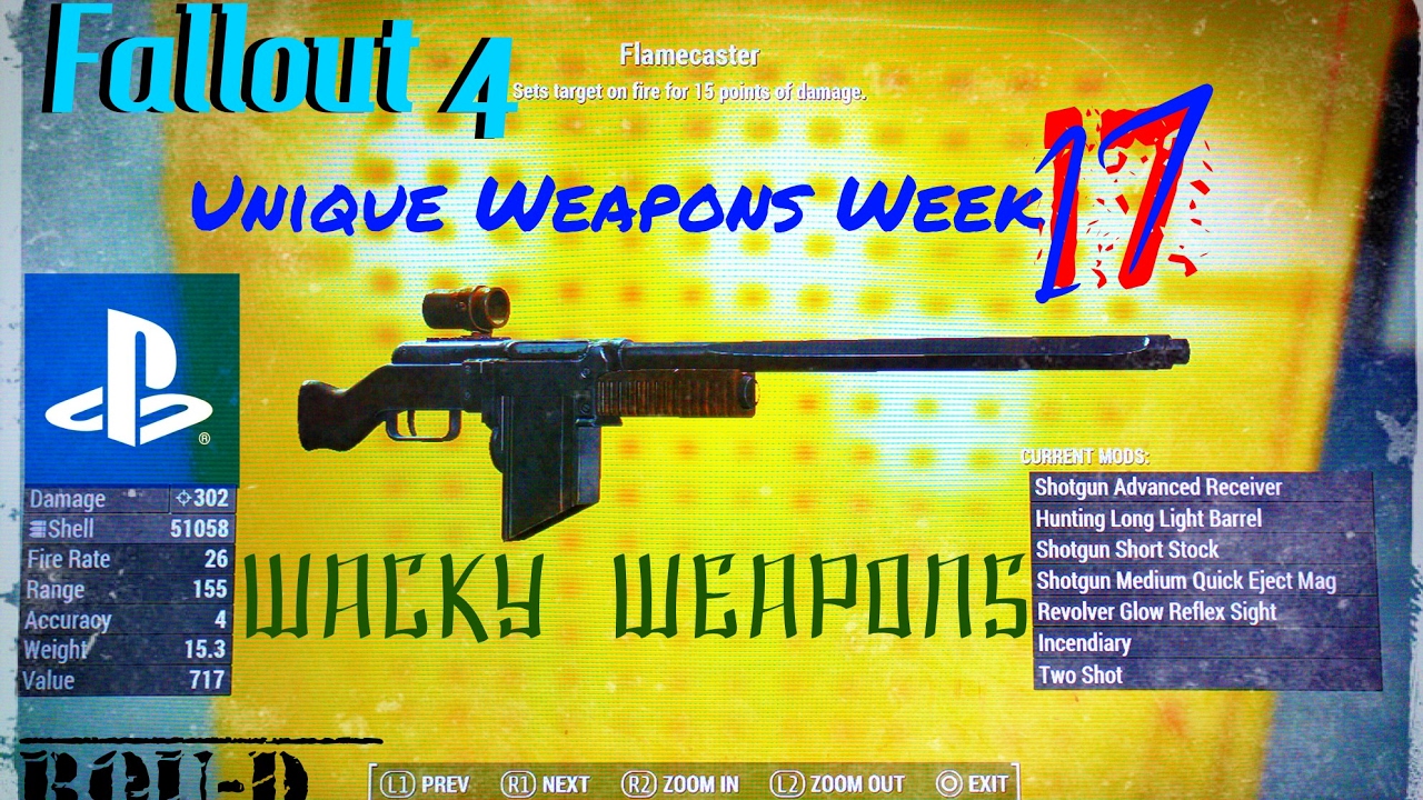 Fallout 4 - WACKY WEAPONS - UNIQUE CREATIONS - Fortune, Plas Shotty ...