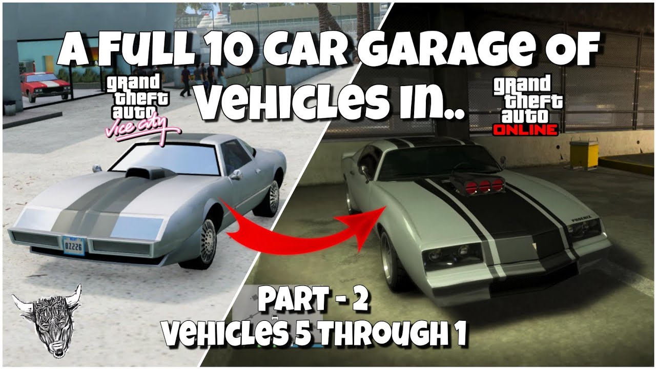 Full 10 Car Garage Of Vice City Vehicles In GTA Online Part 2 Vehicles ...