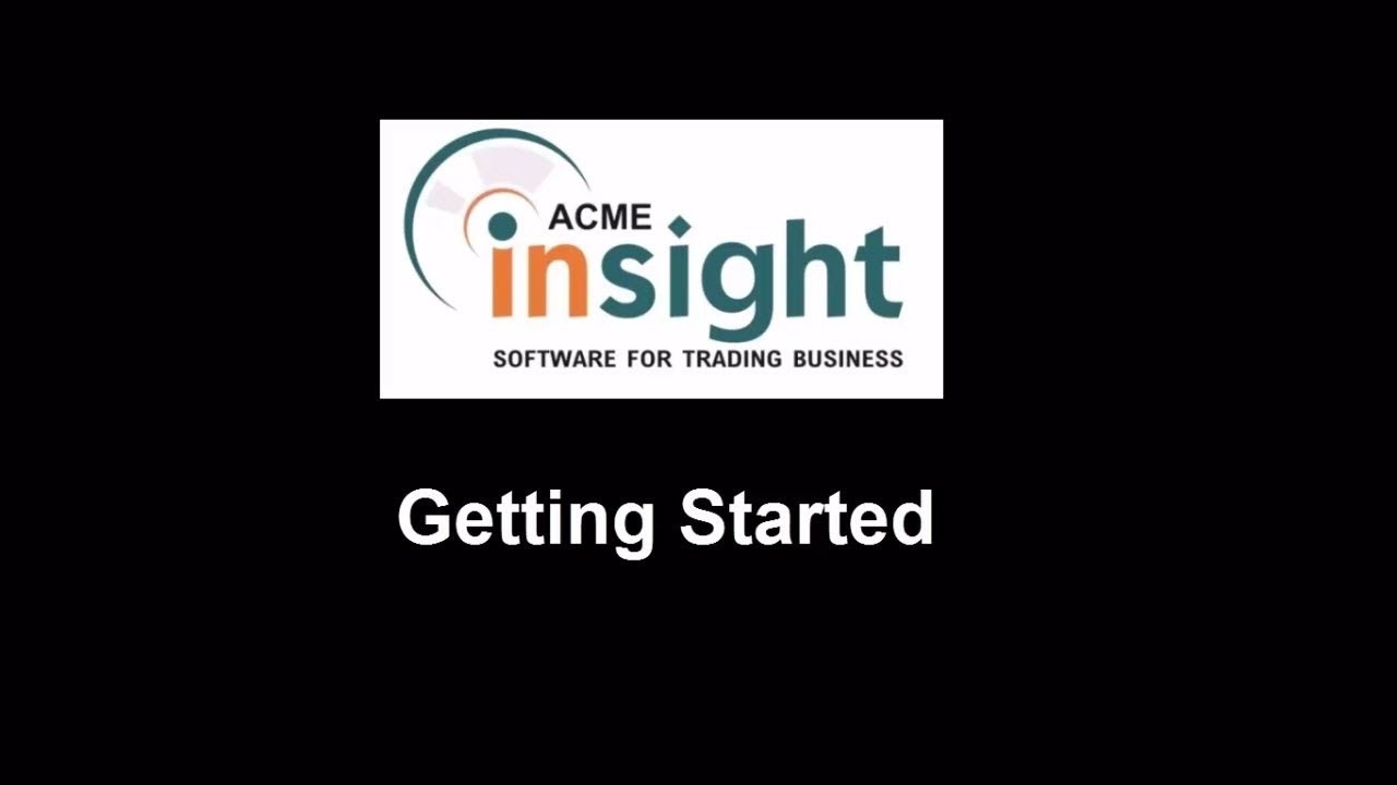 Getting Started In Acme Insight Software [Marathi] - YouTube