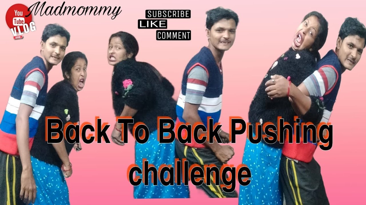Back To Back Pushing Challenge Video // Funny Video // Husband Vs Wife ...